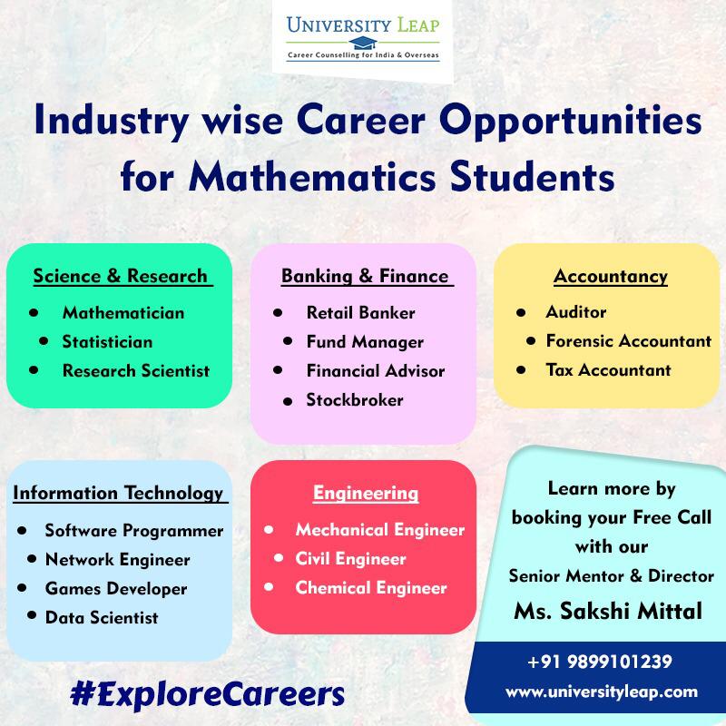 What Are The Career Options For Mathematics Students University Leap